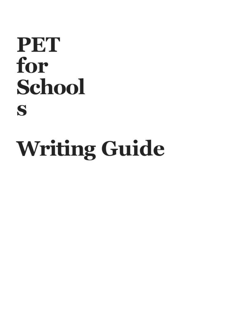 PET Schools Writing Guide | PDF | Movie Theater | Thriller (Genre)