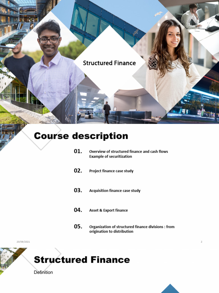 Structured Finance - Session 1 | PDF | Securitization | Debt