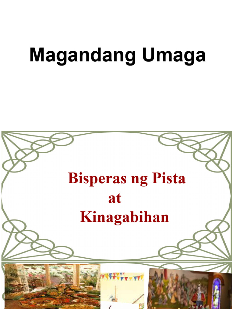 Bisperas NG Pista at Kinagabihan | PDF
