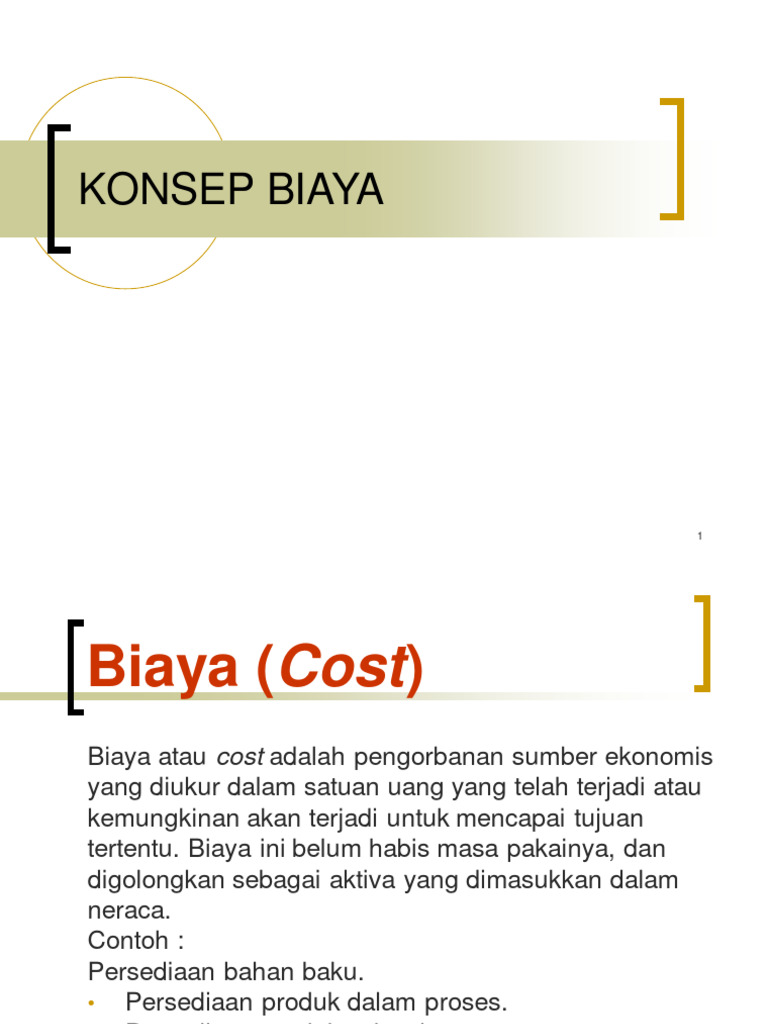 Konsep Biaya | PDF