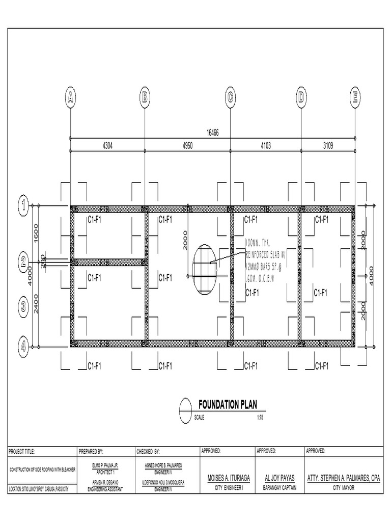 Lunoy Structural Foundation Plan | PDF