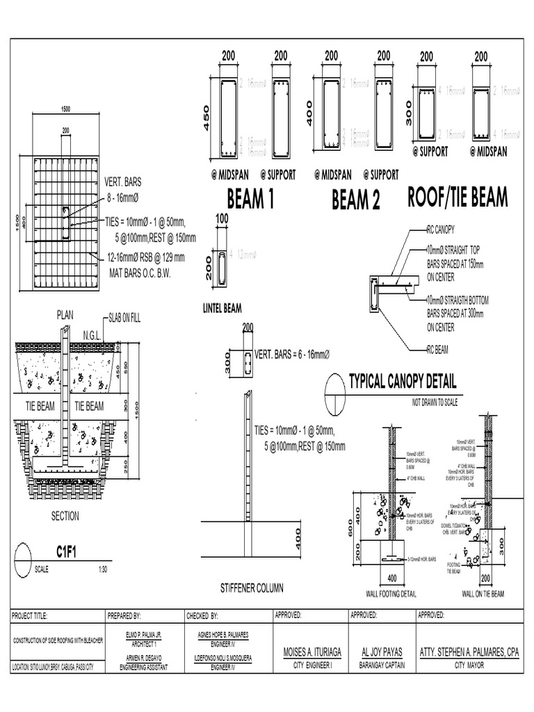 Lunoy Structural Beam Detail | PDF | Building Engineering | Building Technology
