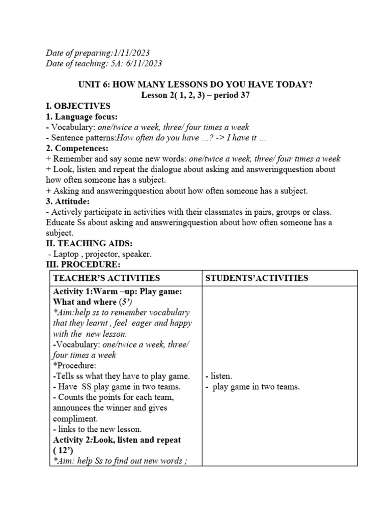 Week 10 | PDF | Vocabulary | Teachers