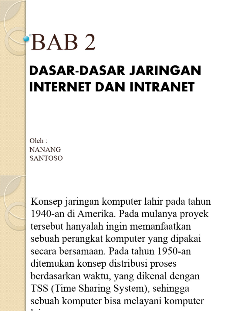 Dasar-Dasar Jaringan Internet Dan Intranet | PDF