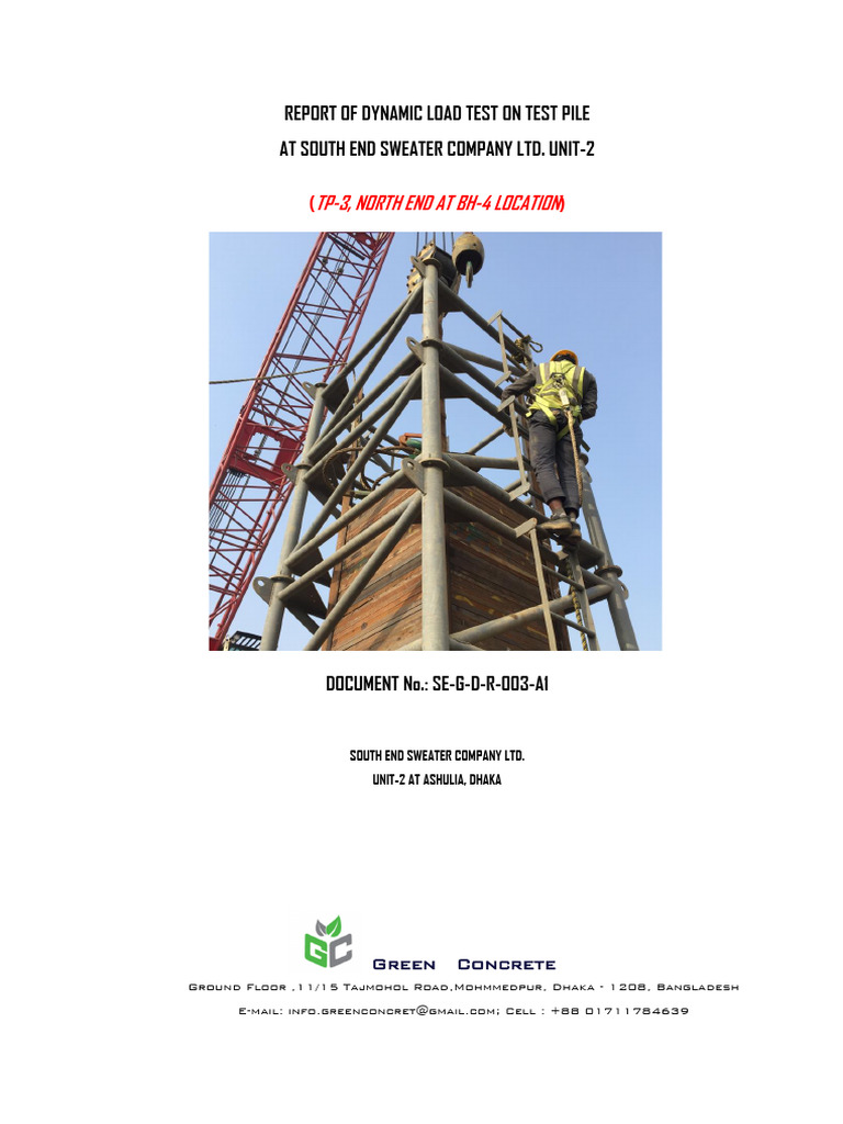 Dynamic Load Test Report for Pile TP-3 | PDF | Deep Foundation ...
