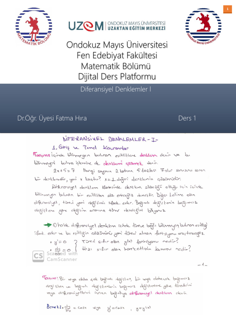 Mat205 Sunump Ders1 | PDF