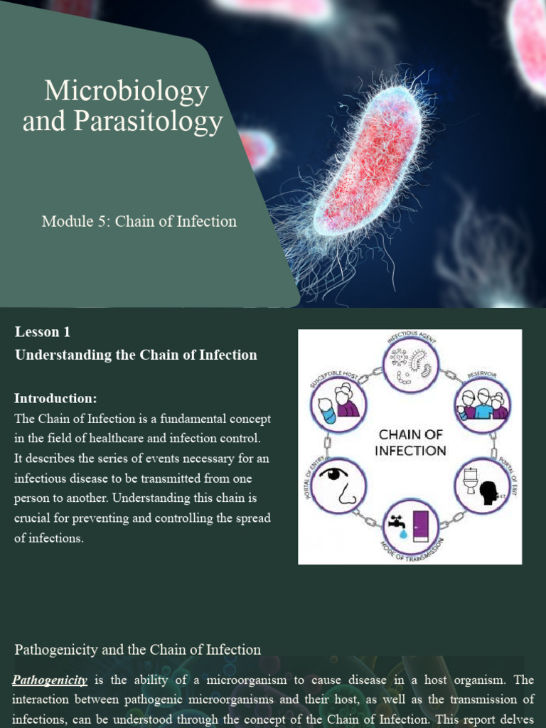 Microbiology and Parasitology (Chain of Infection) | PDF | Infection ...