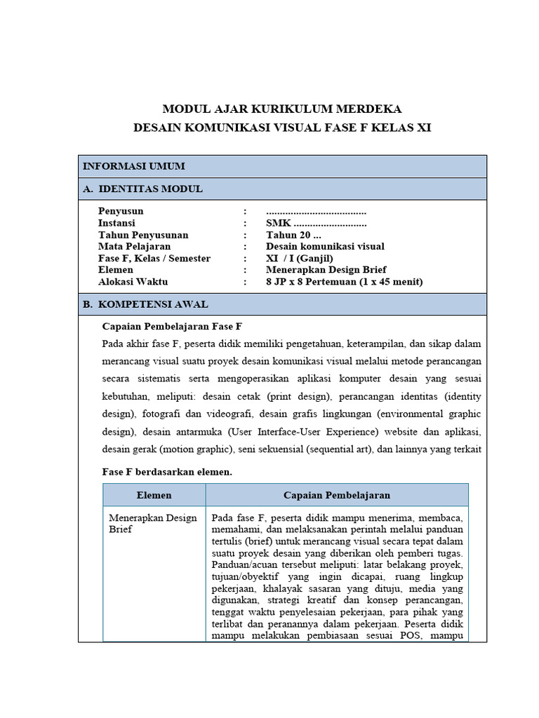 Modul Desain Komunikasi Visual XI | PDF