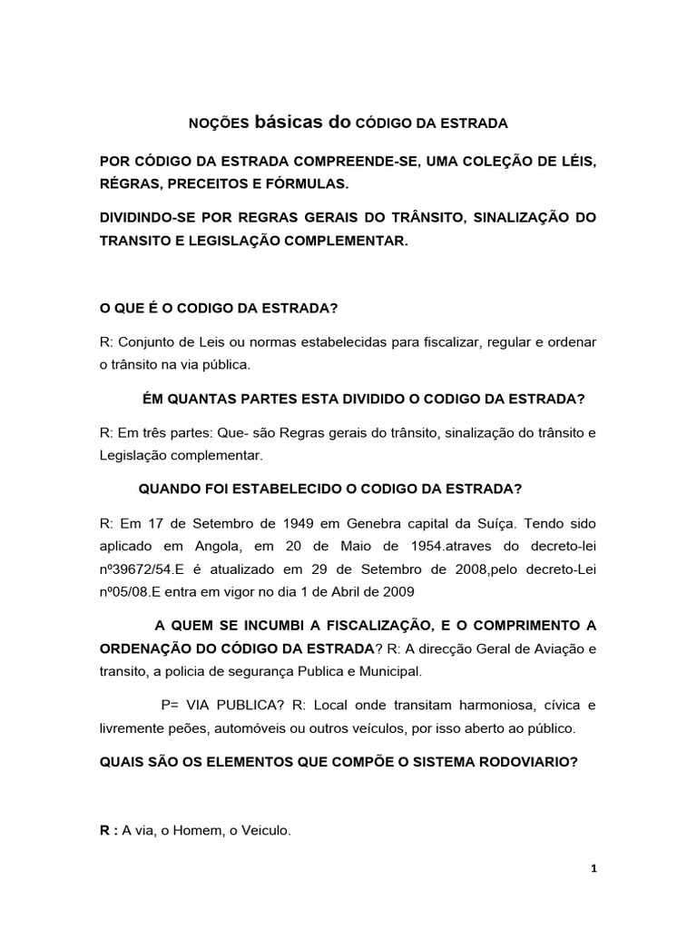 Codigo Da Estrada | PDF | Tráfego | Trator