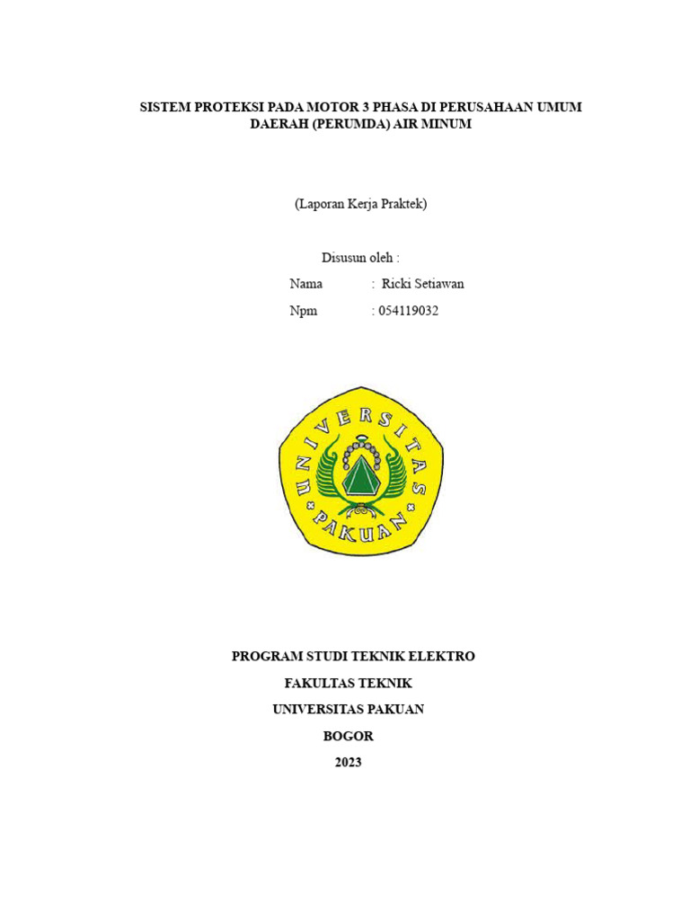 Laporan KP Ricki Setiawan 054119032 Baru | PDF Laporan KP Ricki Setiawan 054119032 Baru | PDF