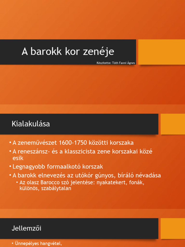 A Barokk Kor Zenéje | PDF