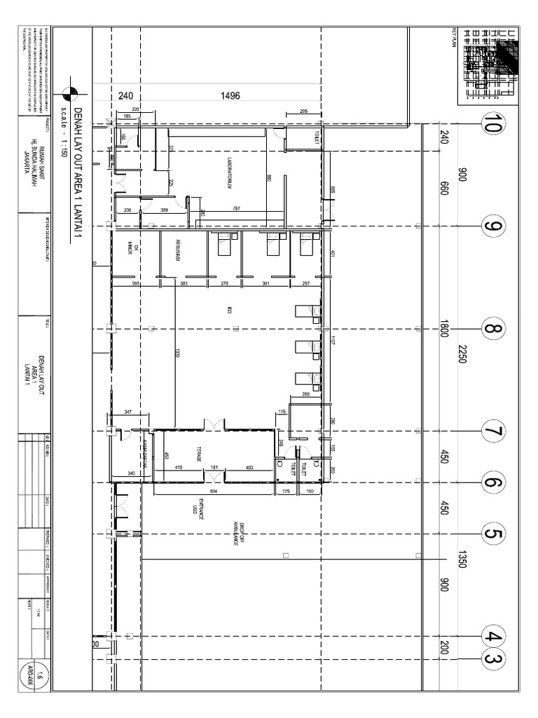 Denah Layout Area 1 Lantai 1 | PDF