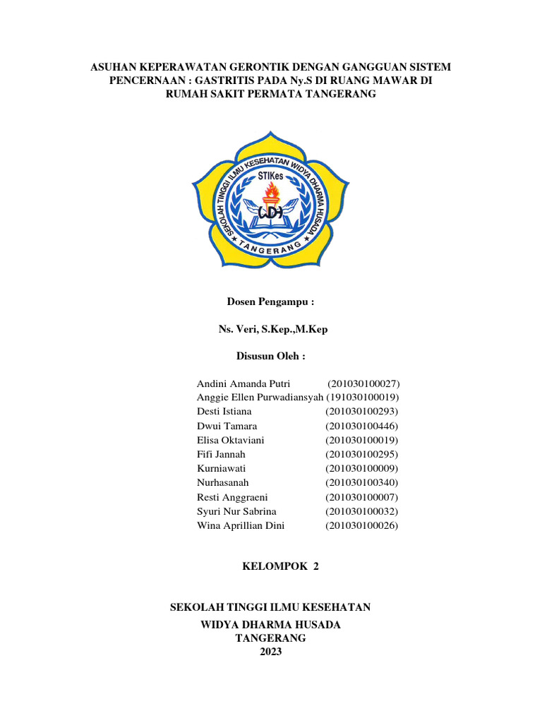 Askep Gerontik - Gangguan Sistem Pencernaan KLP 2 | PDF