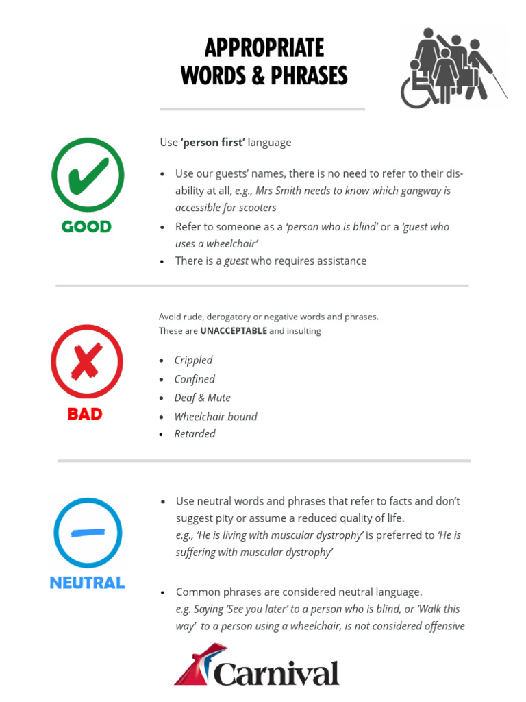 ADA Vocabulary Handout | PDF
