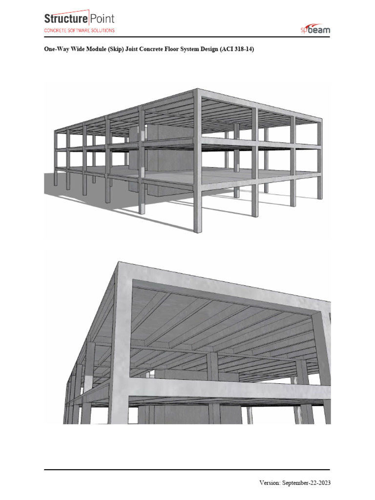 DE One Way Wide Module Skip Joist Concrete Floor System Design ACI 318 ...