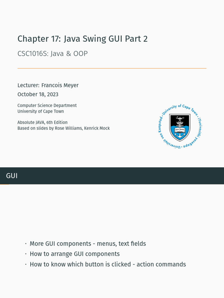 Oct18_GUIPart2 | PDF | Menu (Computing) | Computing Platforms