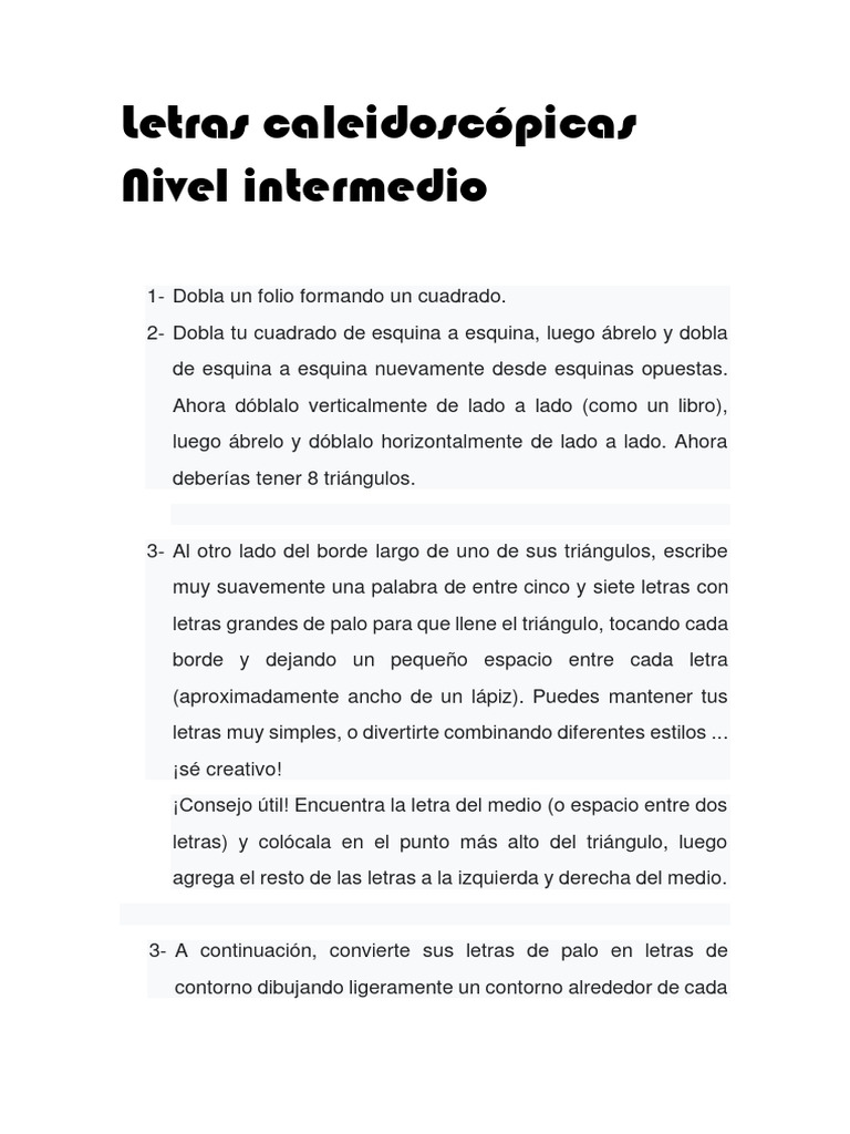 letras caleidoscópicas con colores complementarios y armónicos | PDF | Lápiz