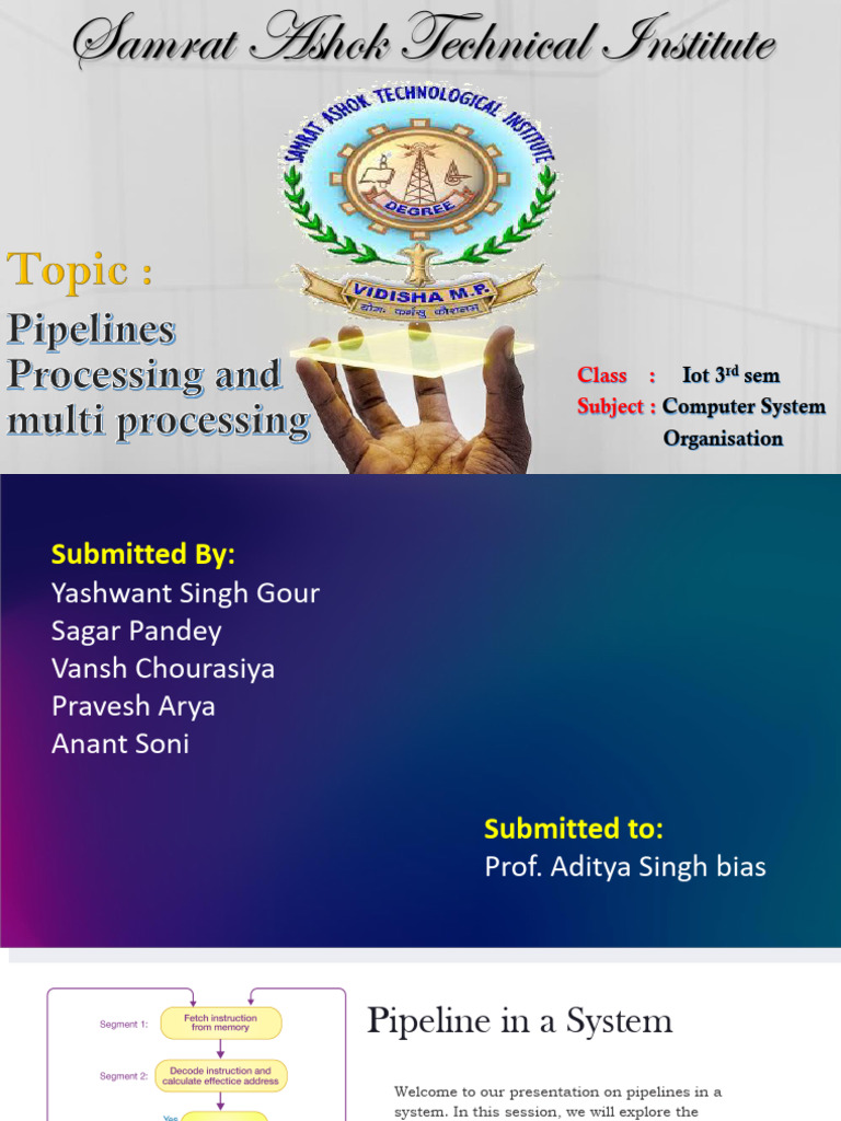 PIpeline Processing and Multi Processing | PDF | Central Processing Unit | Computer Programming