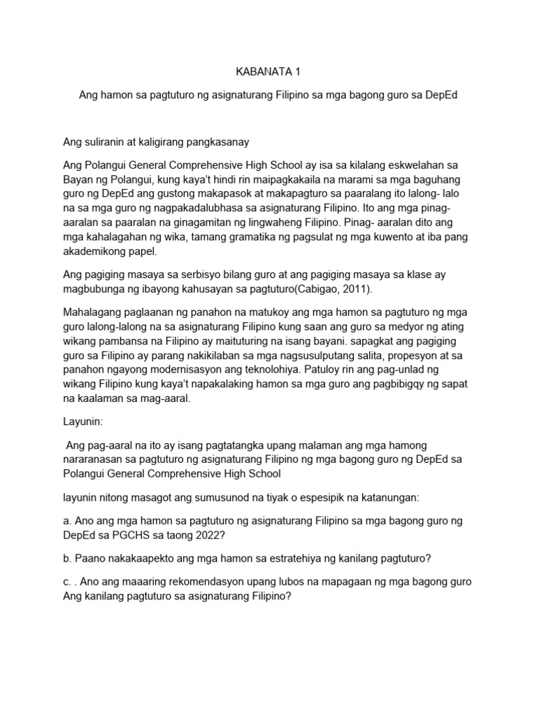 Kabanata 4 Pananaliksik