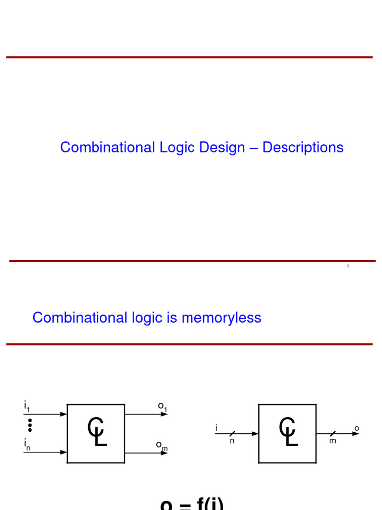 Week 4 - Combinational logic design | PDF | Logic Synthesis | Arithmetic