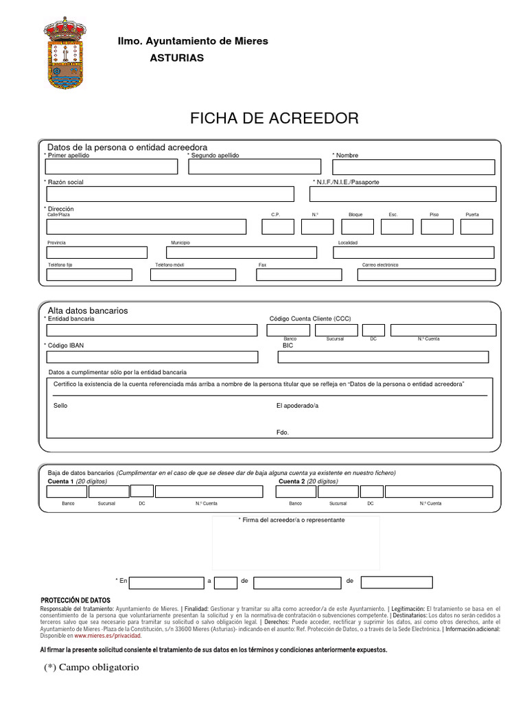 MI02 02 Ficha de Acreedor A OK | PDF MI02 02 Ficha de Acreedor A OK | PDF