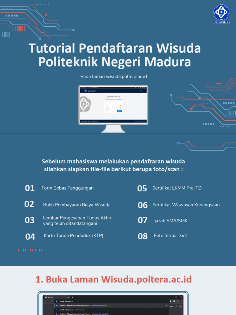 Tutorial Pendaftaran Wisuda POLTERA | PDF