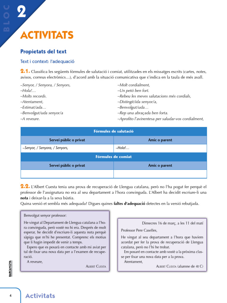 Activitats Adequaciã | PDF
