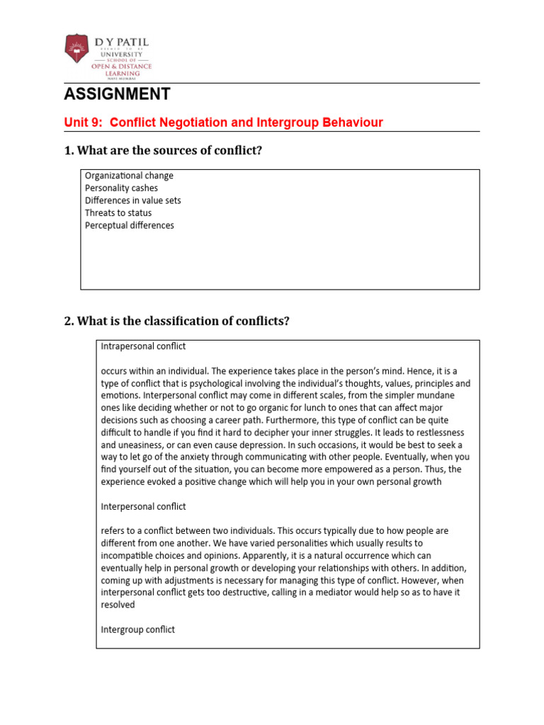 Conflict Negotiation and Intergroup Behaviour | Download Free PDF | Conflict (Process) | Negotiation