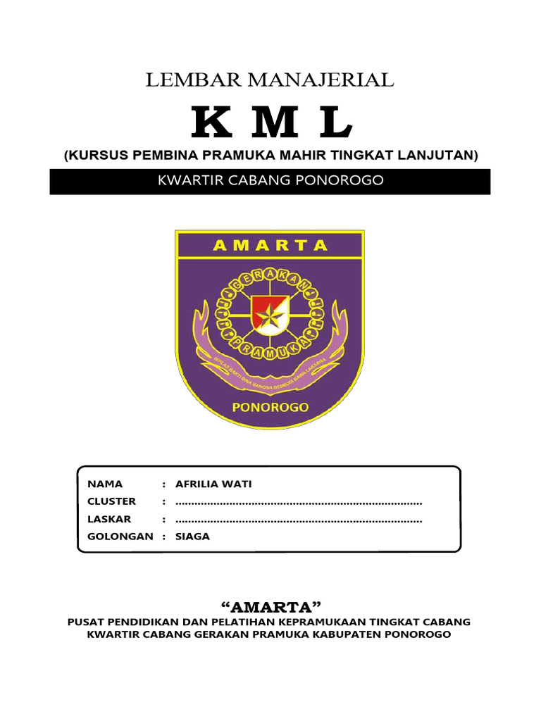 Form Talam Kerja - RM - RTL KML 2023 Kwarcab Ponorogo | PDF