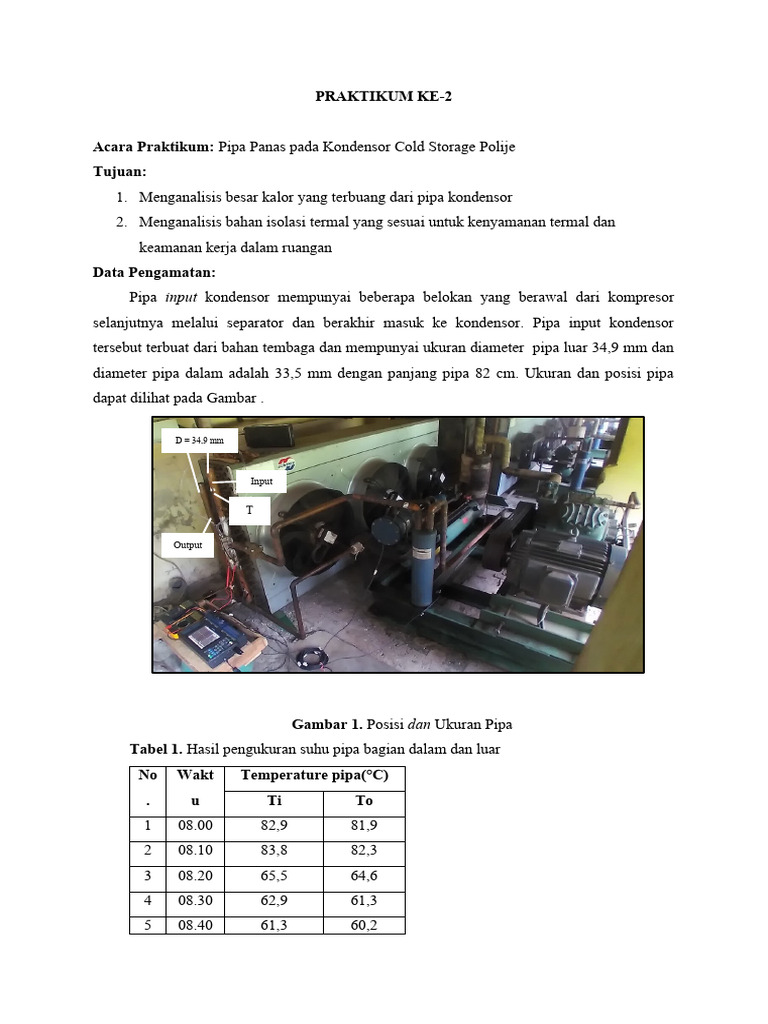Analisis Kalor Pipa Kondensor Cold Storage | PDF