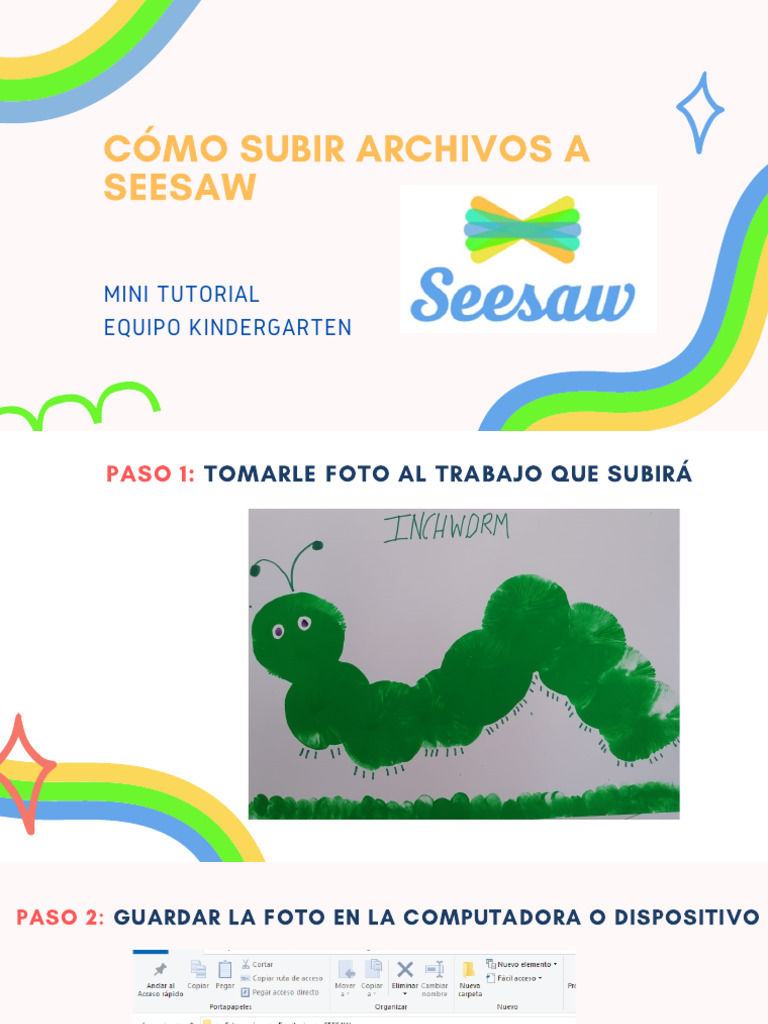 Cómo subir fotos a Seesaw | PDF