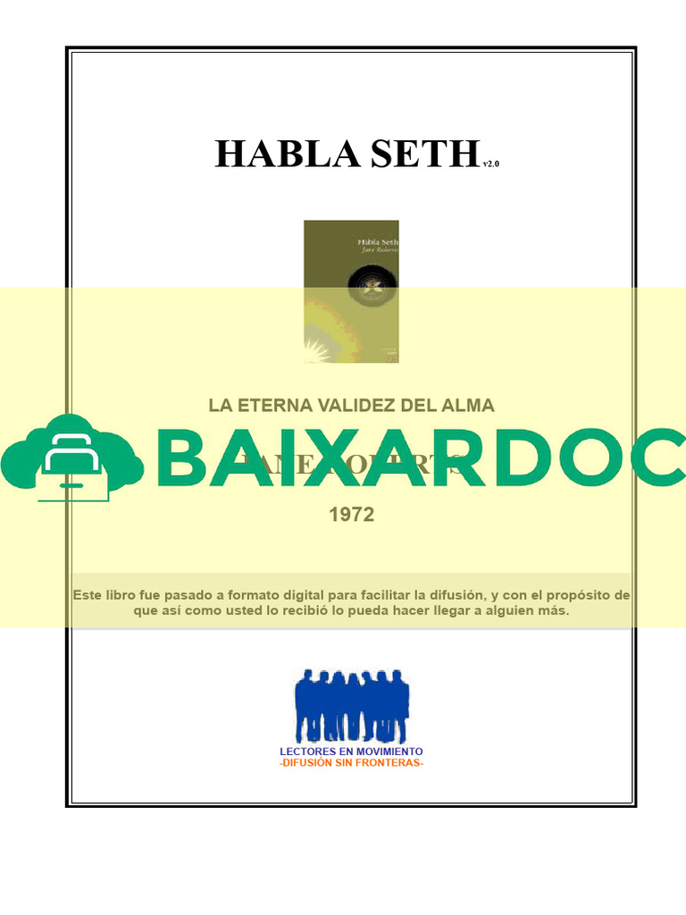 Habla Seth 1 | PDF | Mente inconsciente | Realidad