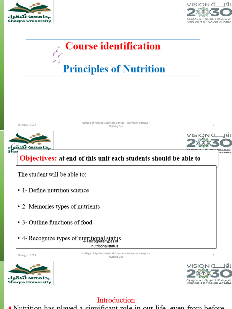 (Principles of Nutrition) | PDF | Nutrients | Nutrition