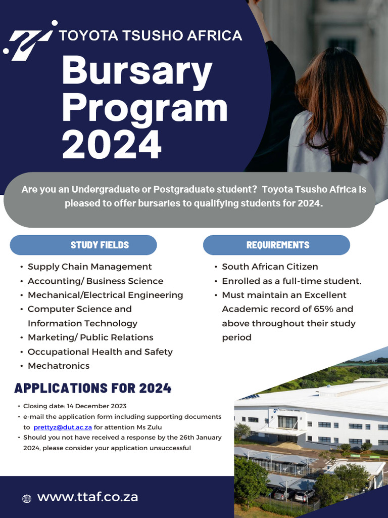 Bursary Program Advert - DUT - 2024 | PDF