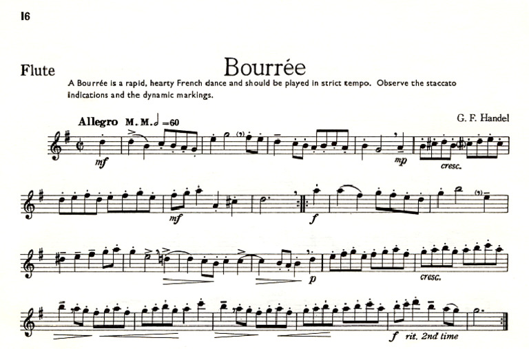 Bourrée - Haendel | PDF