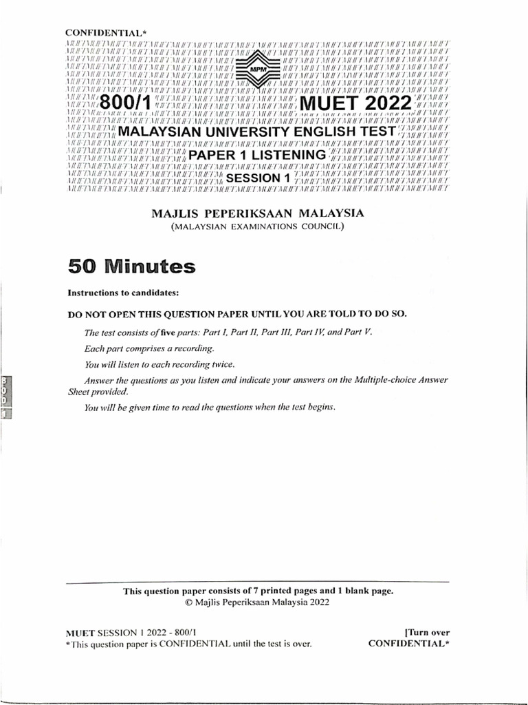 Listening Session 1 2022 | PDF