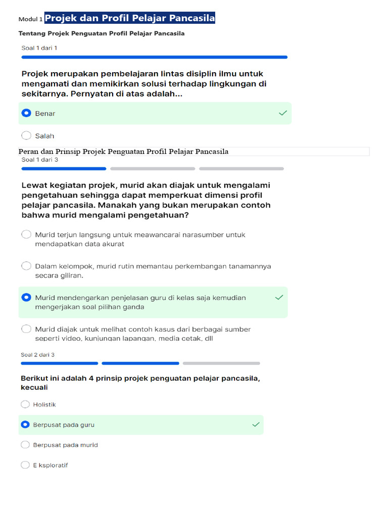 Modul 1 Projek Dan Profil Pelajar Pancasila | PDF