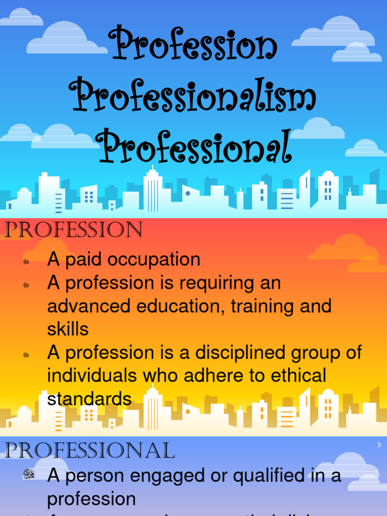 Profession-professional-professionalism-2 | PDF | Profession | Disciplines