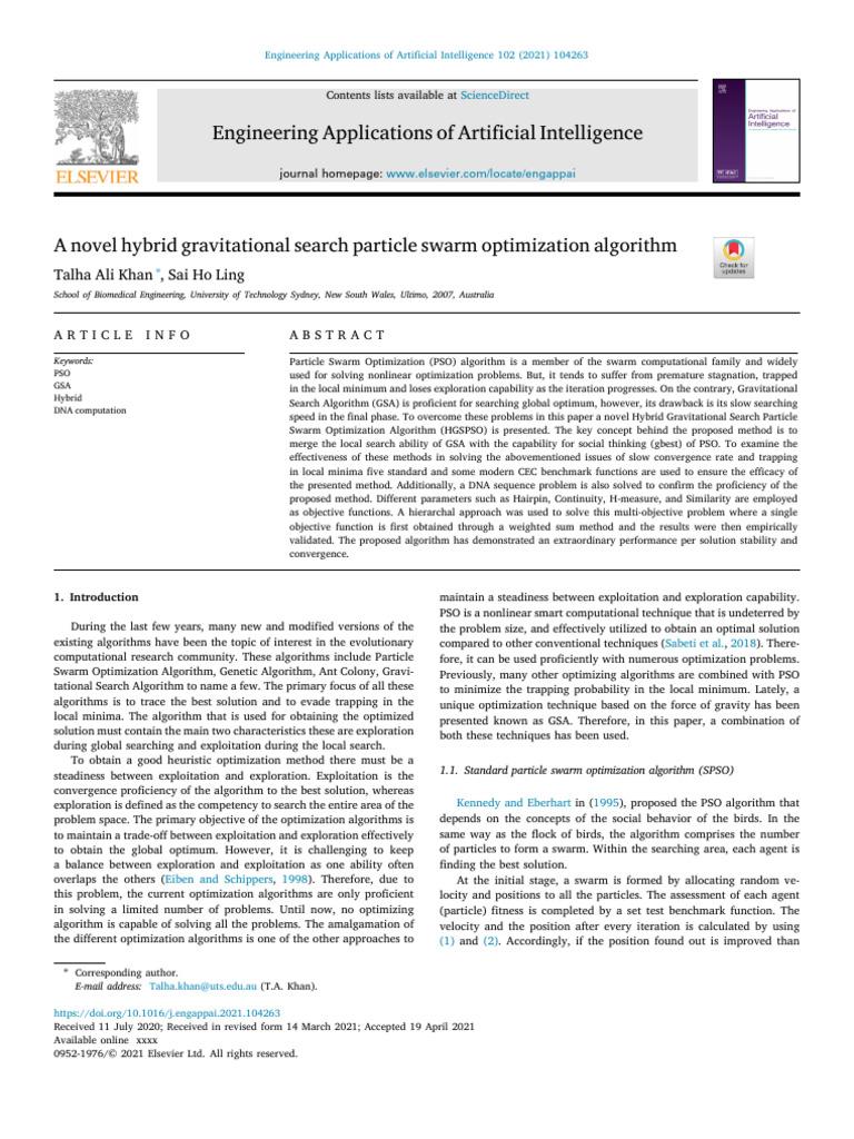 Khan 2021 | PDF | Mathematical Optimization | Algorithms