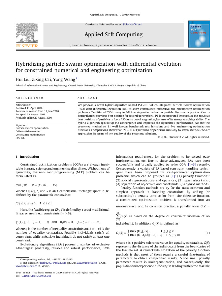 Liu 2010 | PDF | Mathematical Optimization | Numerical Analysis