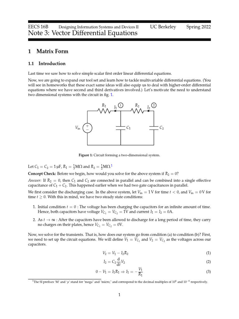 note03 | PDF | Vector Space | Series And Parallel Circuits