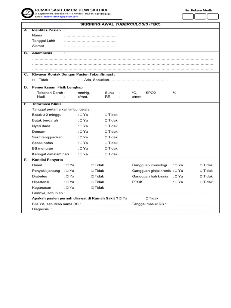 Skrining Awal Tuberculosis | PDF