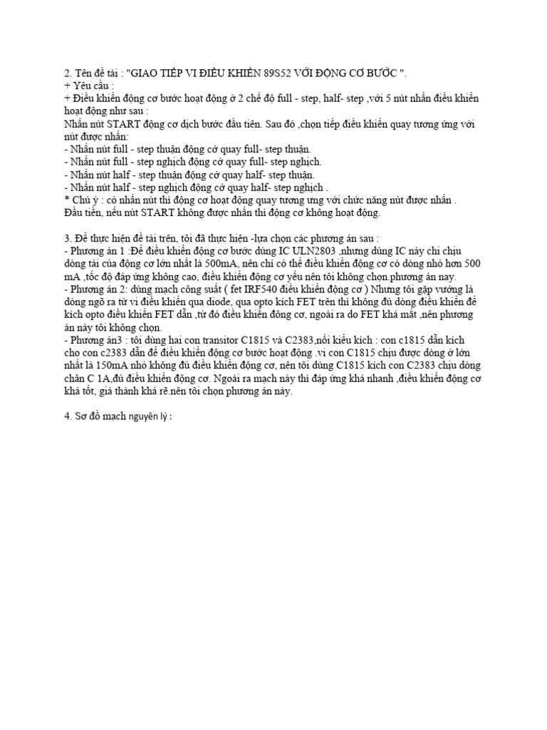 De Tai Dong Co Buoc - SPKT | PDF