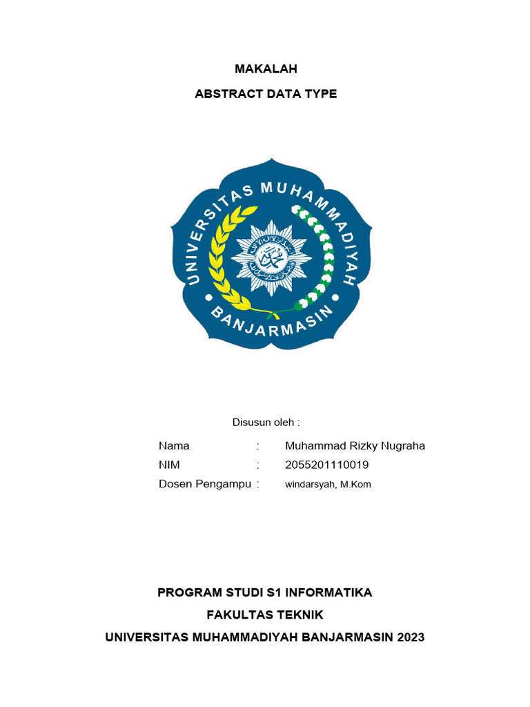 Pengertian dan Contoh ADT dalam Pemrograman | PDF