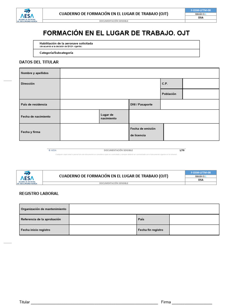 Logbook Ojt | PDF | Aeronáutica | Agencias gubernamentales