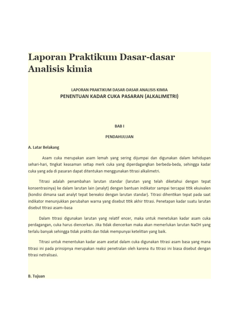 Laporan Praktikum Dasar | PDF