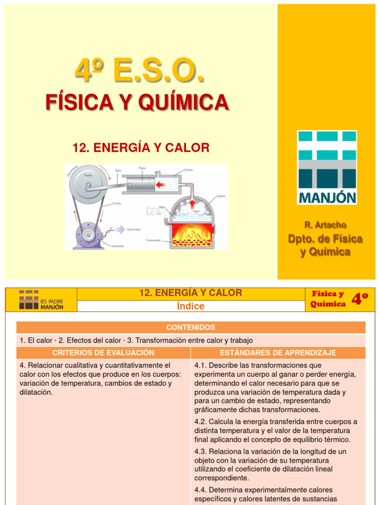 Energia y Calor | PDF | Calor | Temperatura