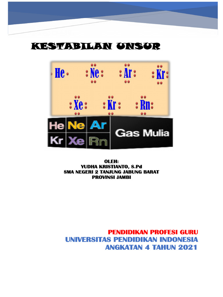 Kestabilan Unsur dan Ikatan Kimia | PDF