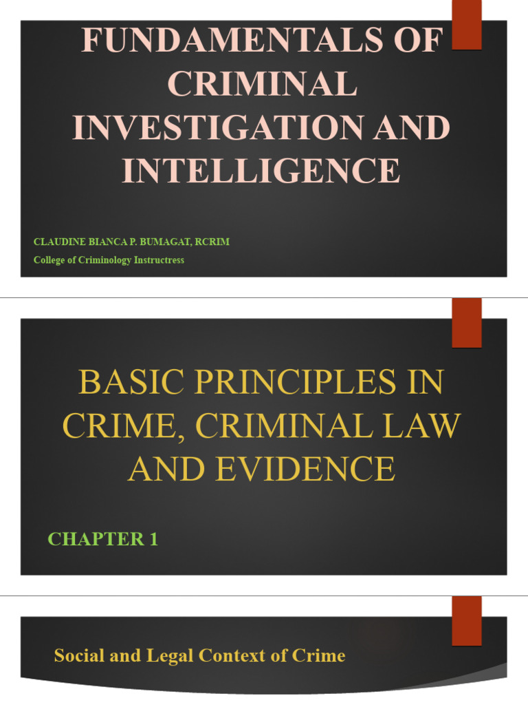 Criminal Investigation Basics Explained | PDF | Crimes | Crime & Violence