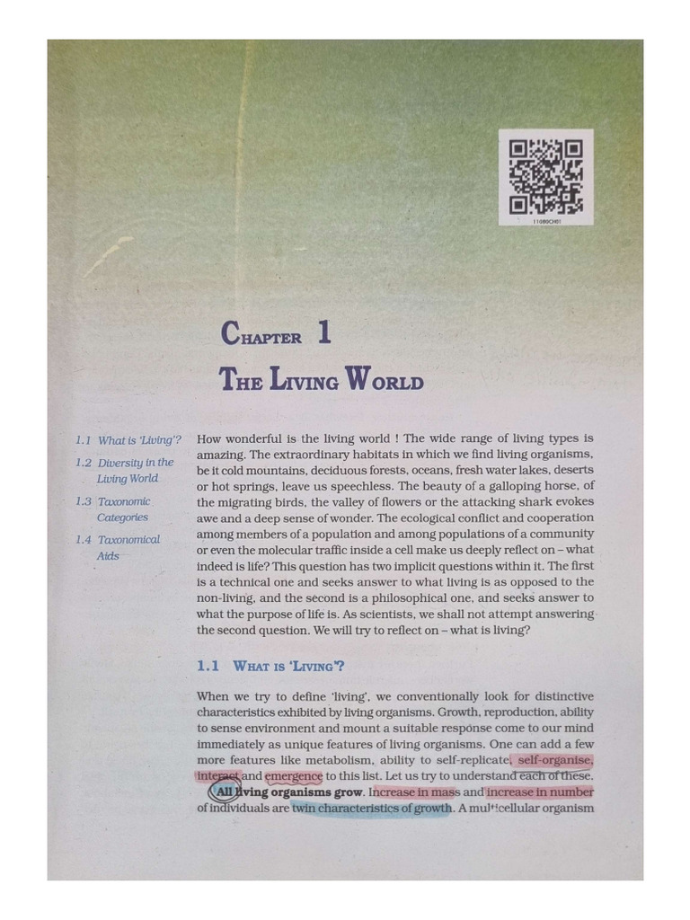 PYQ Marked NCERT - Living World (High Quality) | PDF